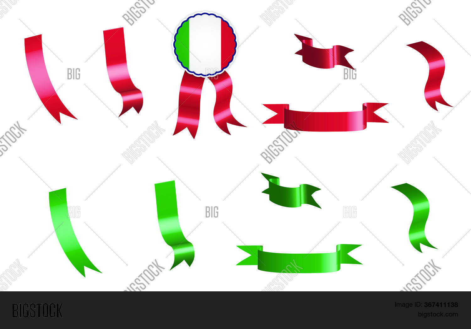 Label, Set Red Green Vector & Photo (Free Trial) | Bigstock