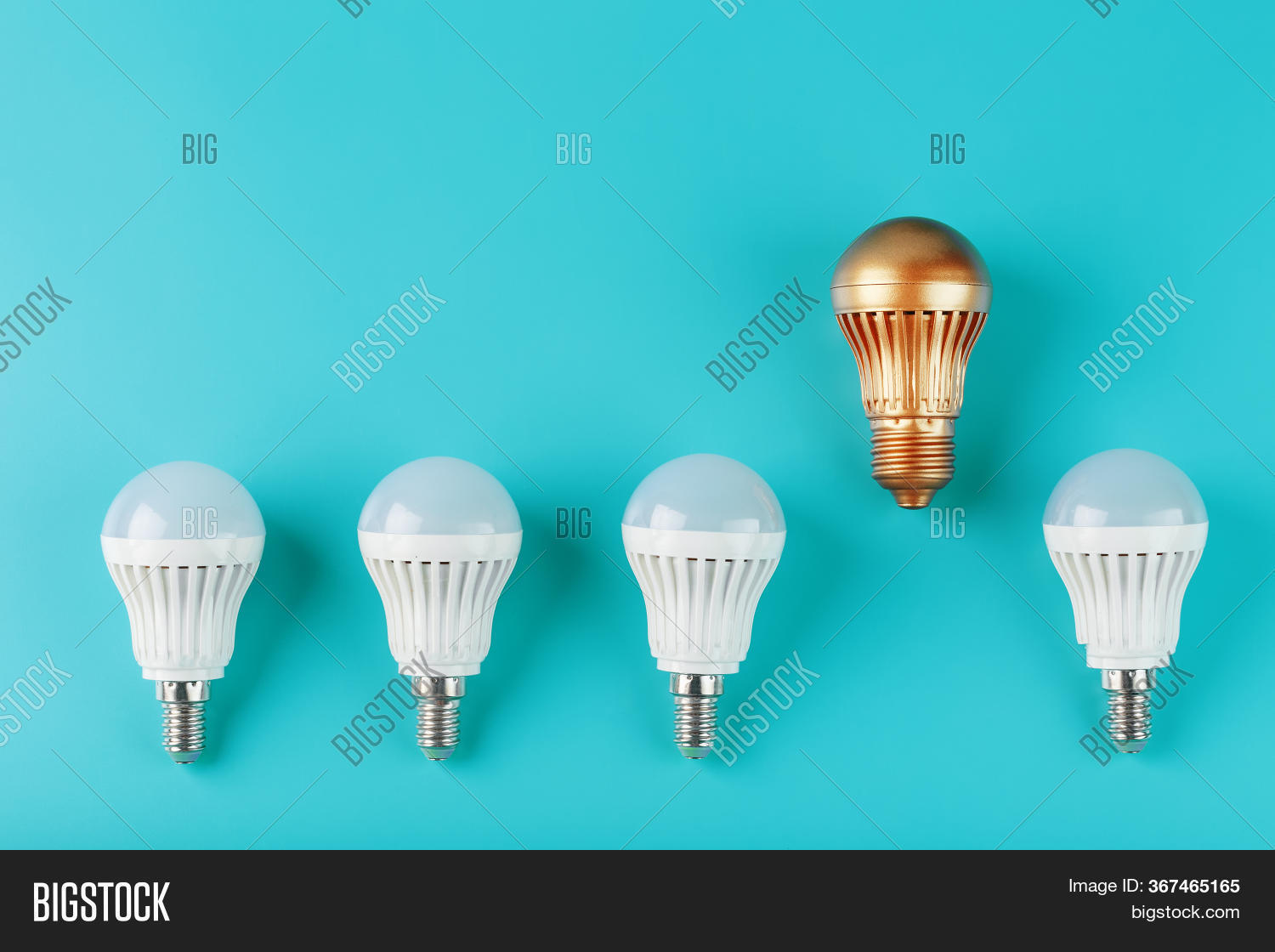 Gold Light Bulb Higher Image & Photo (Free Trial) | Bigstock