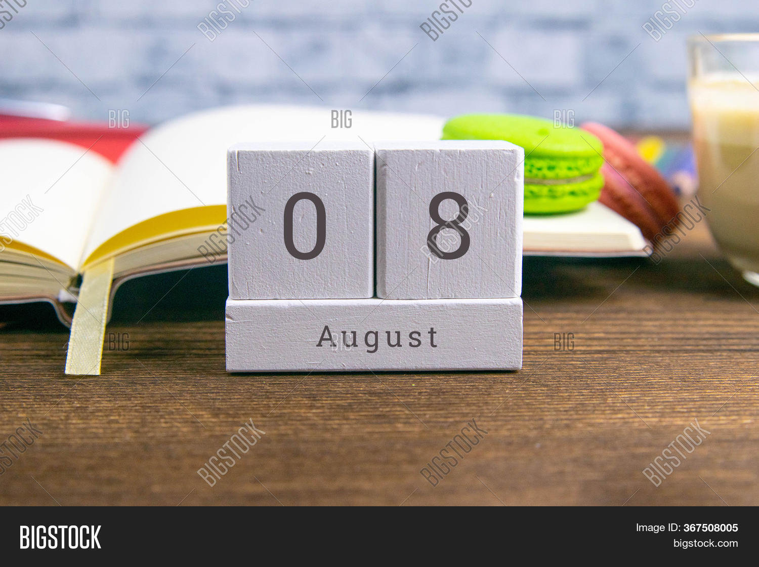 August 8 On Wooden Image & Photo (Free Trial) | Bigstock