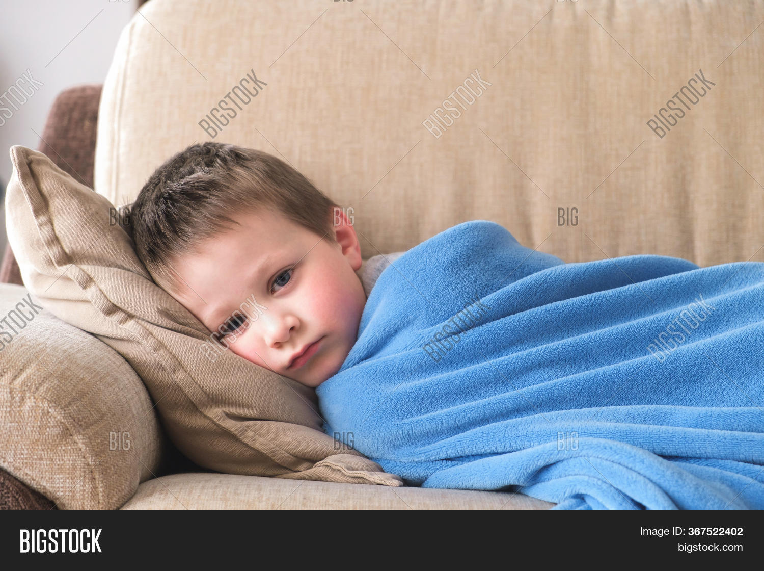 Sick Sad Little Boy Image & Photo (Free Trial) | Bigstock