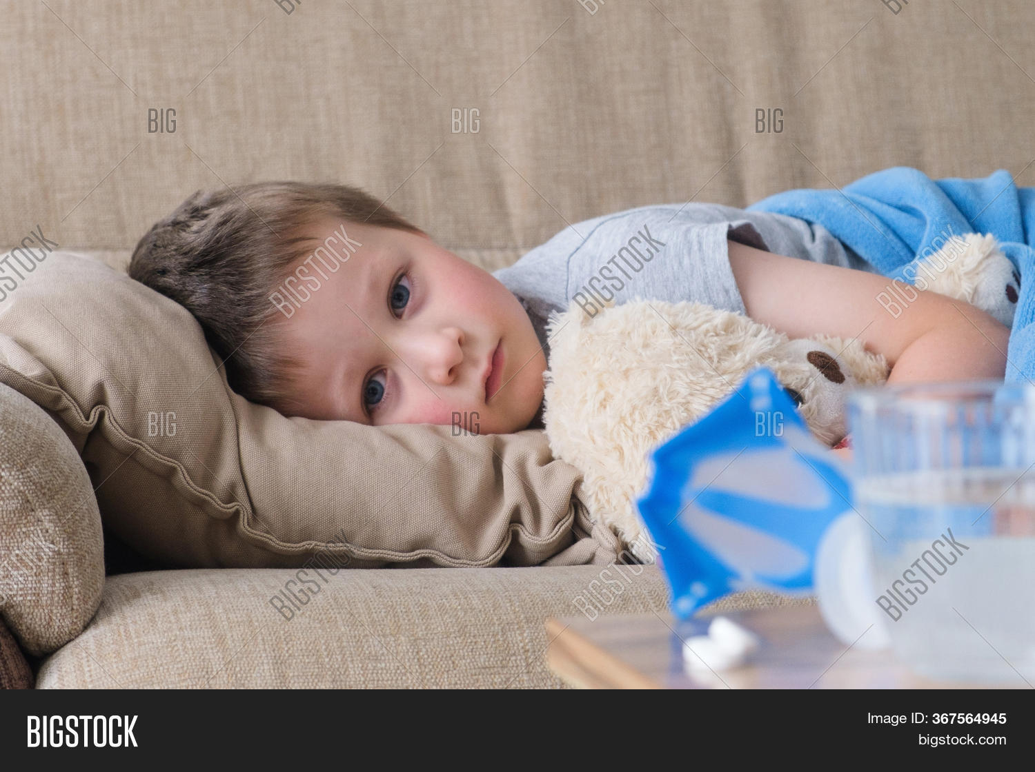Sick Little Sad Boy Image & Photo (Free Trial) | Bigstock