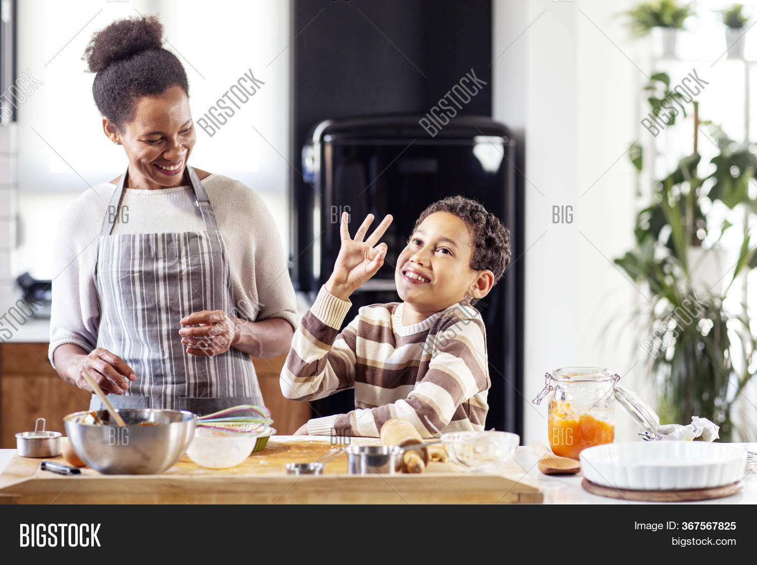 Mum His Son Cook Image & Photo (Free Trial) | Bigstock