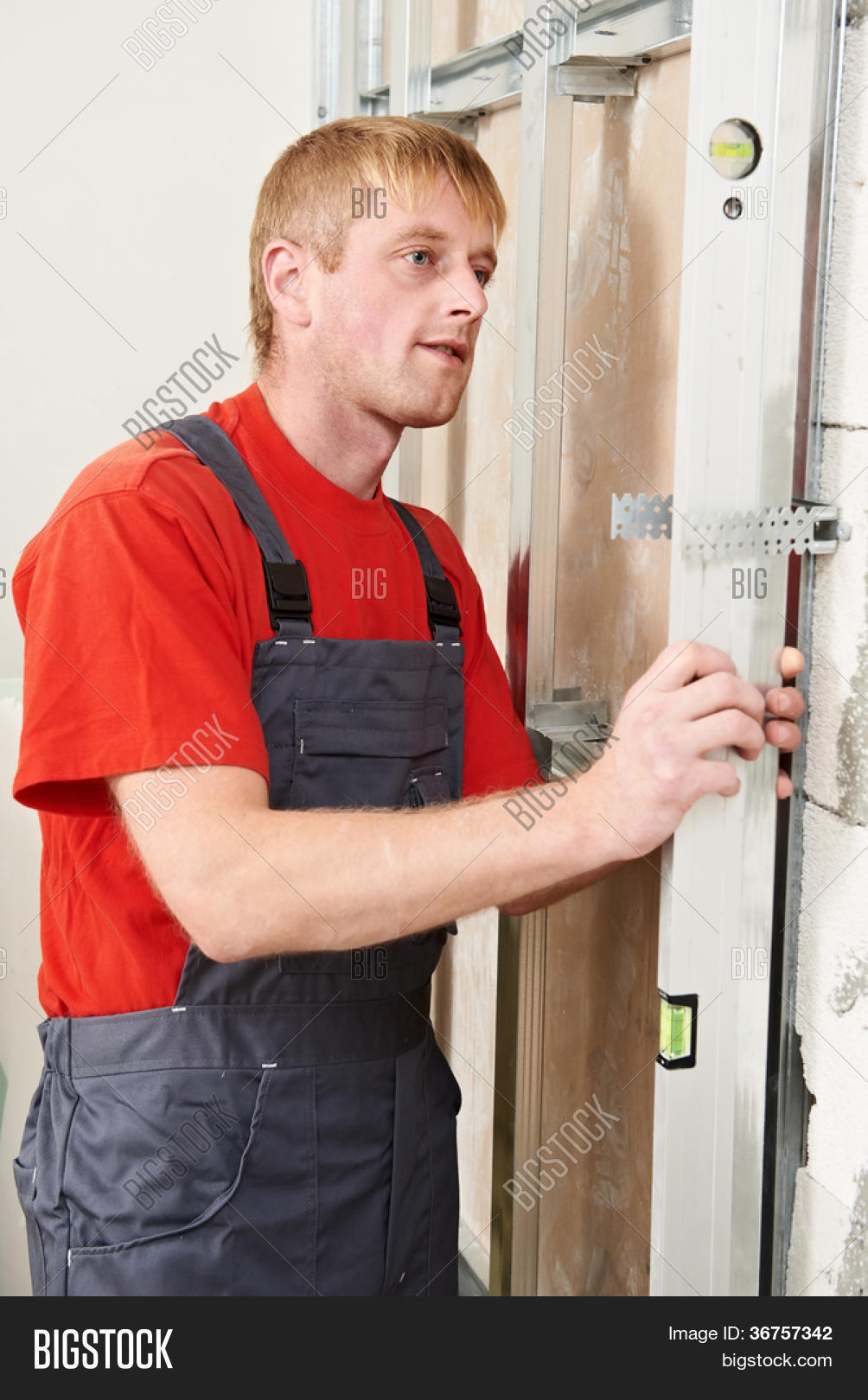Young Plasterer Worker Image & Photo (Free Trial) | Bigstock