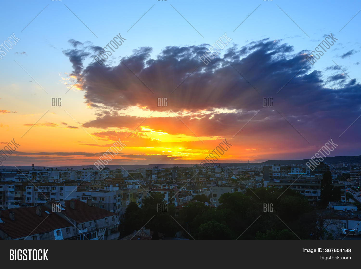 Rays Setting Sun Break Image & Photo (Free Trial) | Bigstock