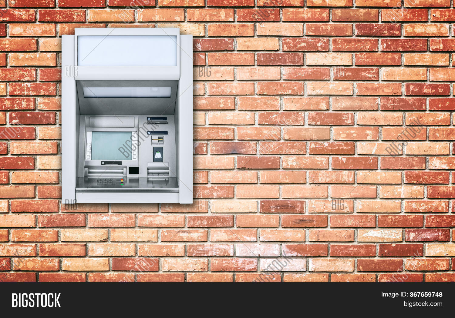 Atm Machine On Brick Image & Photo (Free Trial) | Bigstock
