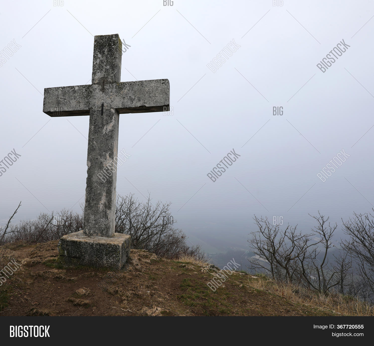 Large Stone Cross Over Image & Photo (Free Trial) | Bigstock