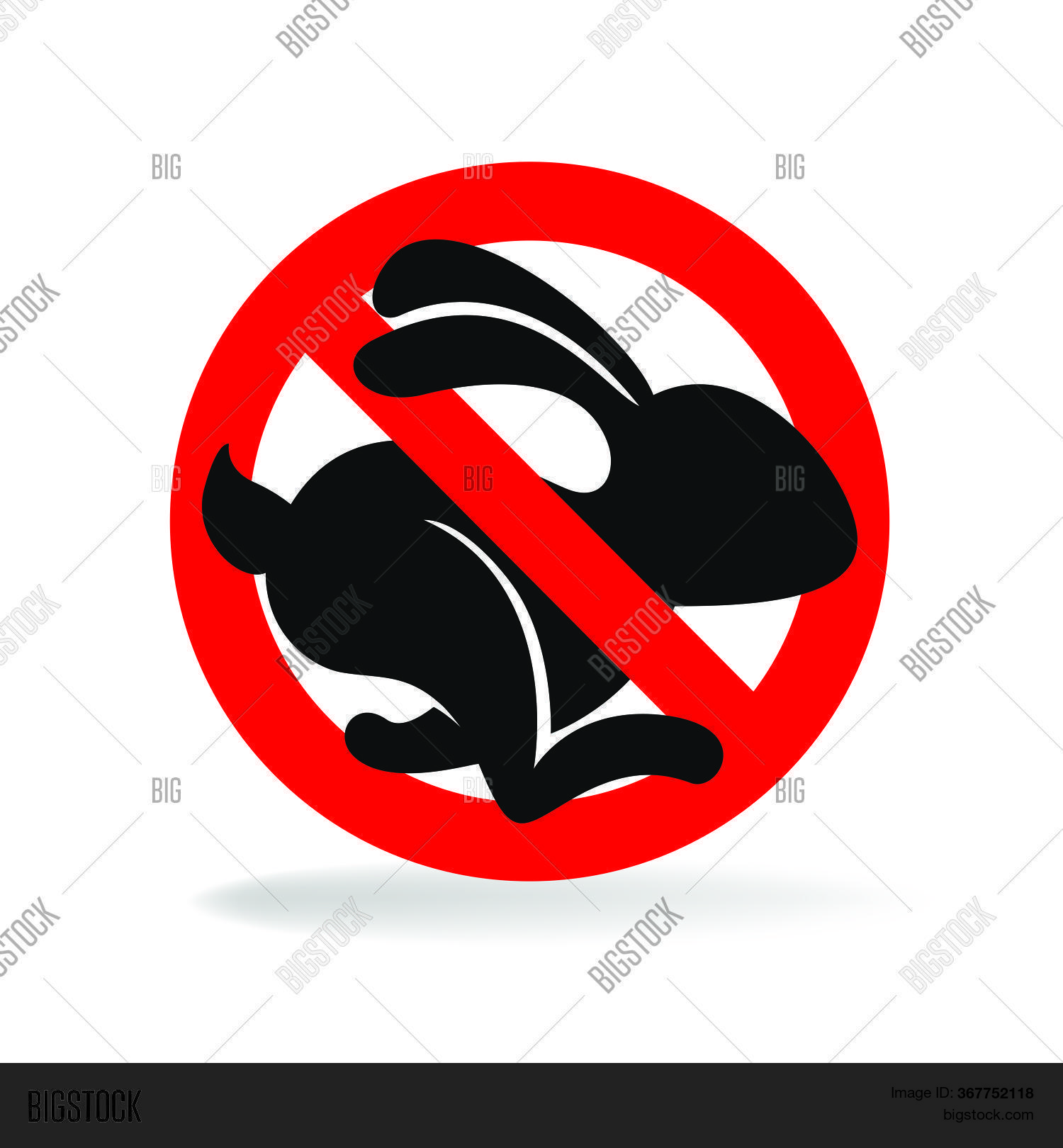 Crossed Out Hare. Vector & Photo (Free Trial) | Bigstock