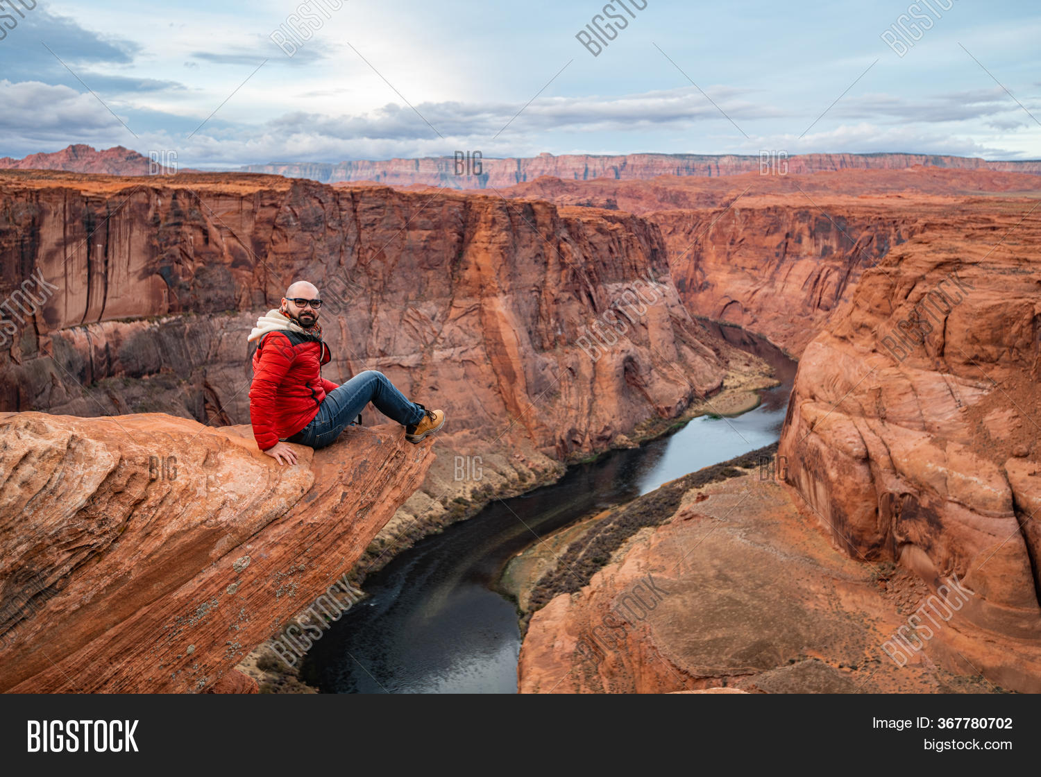 Man Sitting On Cliff Image & Photo (Free Trial) | Bigstock