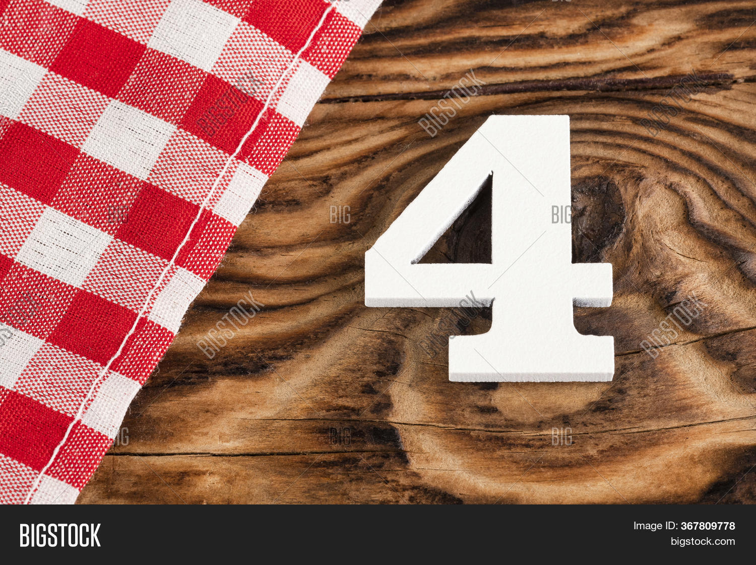 Number 4 - Red Image & Photo (Free Trial) | Bigstock
