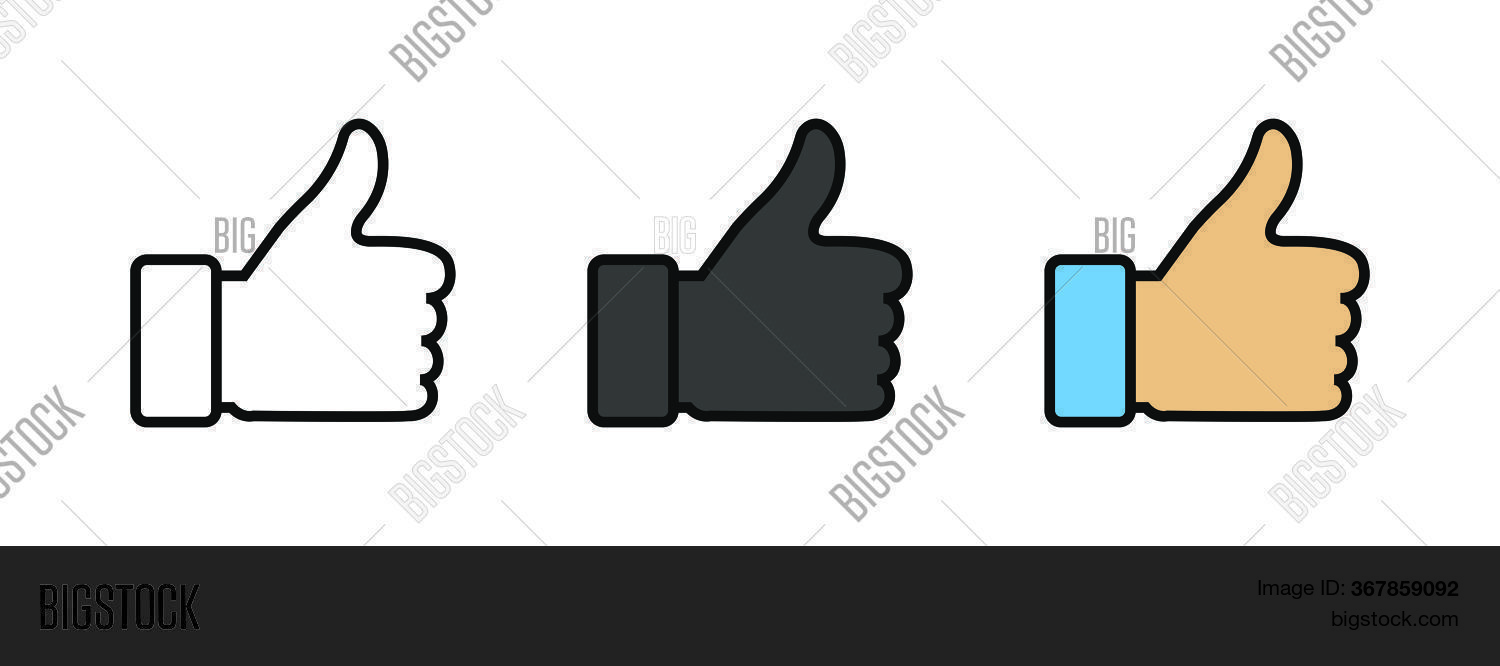 Thumbs Icons. Like Vector & Photo (Free Trial) | Bigstock