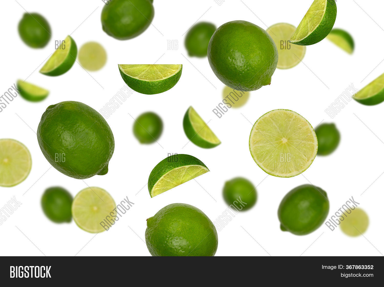 Falling Limes Isolated Image & Photo (Free Trial) | Bigstock