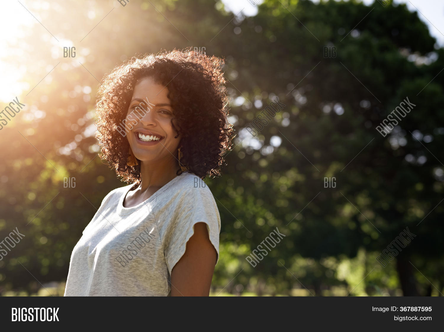 Woman Standing Park Image & Photo (Free Trial) | Bigstock