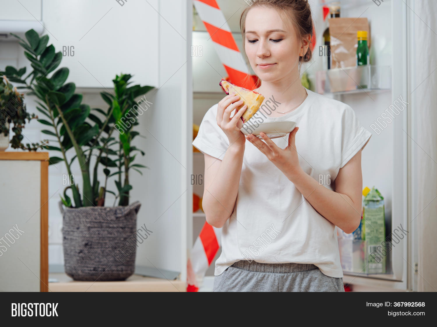 Woman Eating Slice Image & Photo (Free Trial) | Bigstock
