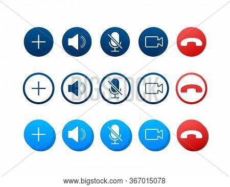 Set Video Call Vector & Photo (Free Trial) | Bigstock