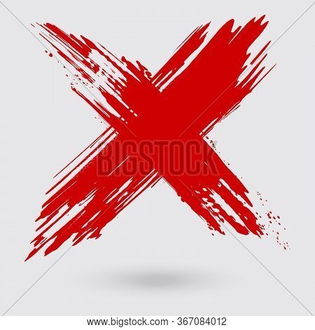 Red Ink Cross Stroke Vector & Photo (Free Trial) | Bigstock