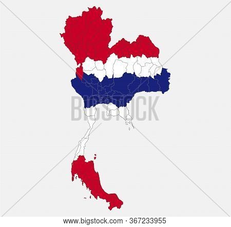 Map Thailand Colors Image & Photo (Free Trial) | Bigstock