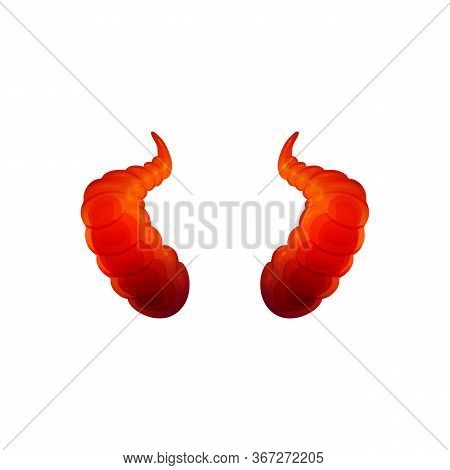 Curved Red Devil Vector & Photo (Free Trial) | Bigstock