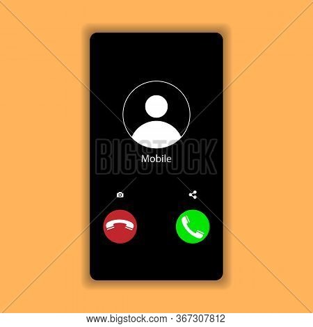 Mobile Call Screen Vector & Photo (Free Trial) | Bigstock