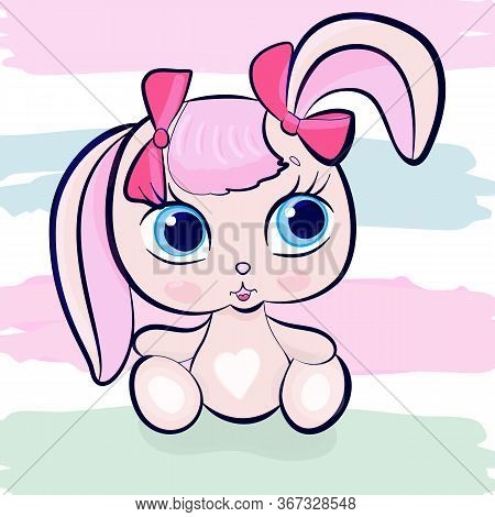 Cute Funny Pink Bunny Vector & Photo (Free Trial) | Bigstock