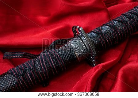 Samurai Sword On Red Image & Photo (Free Trial) | Bigstock
