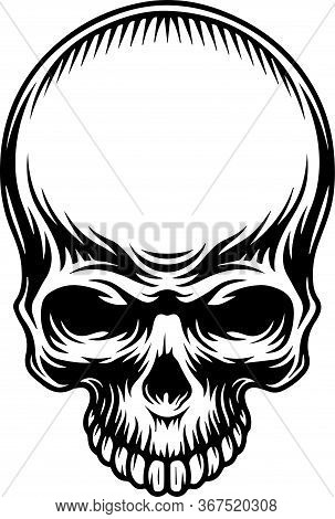 Skull Simple Line Art Vector & Photo (Free Trial) | Bigstock