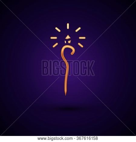 Gold Magic Staff Icon Vector & Photo (Free Trial) | Bigstock