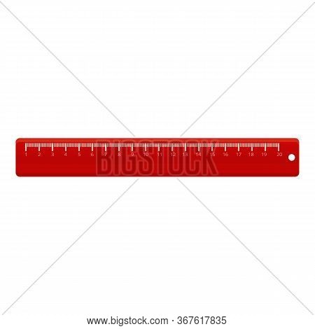 Red Ruler Icon. Vector & Photo (Free Trial) | Bigstock