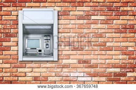Atm Machine On Brick Image & Photo (Free Trial) | Bigstock