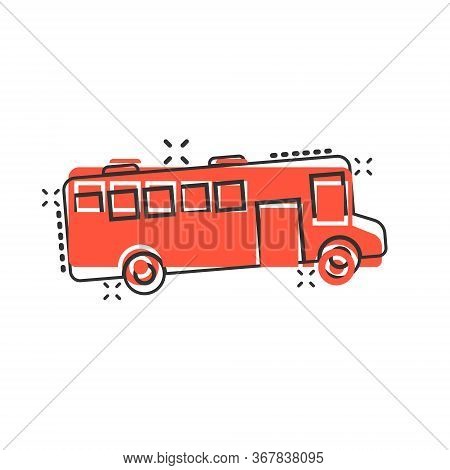 Bus Icon Comic Style Vector & Photo (Free Trial) | Bigstock