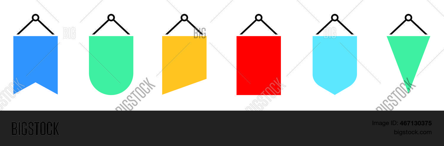 Pennant Flags. Vector & Photo (Free Trial) | Bigstock