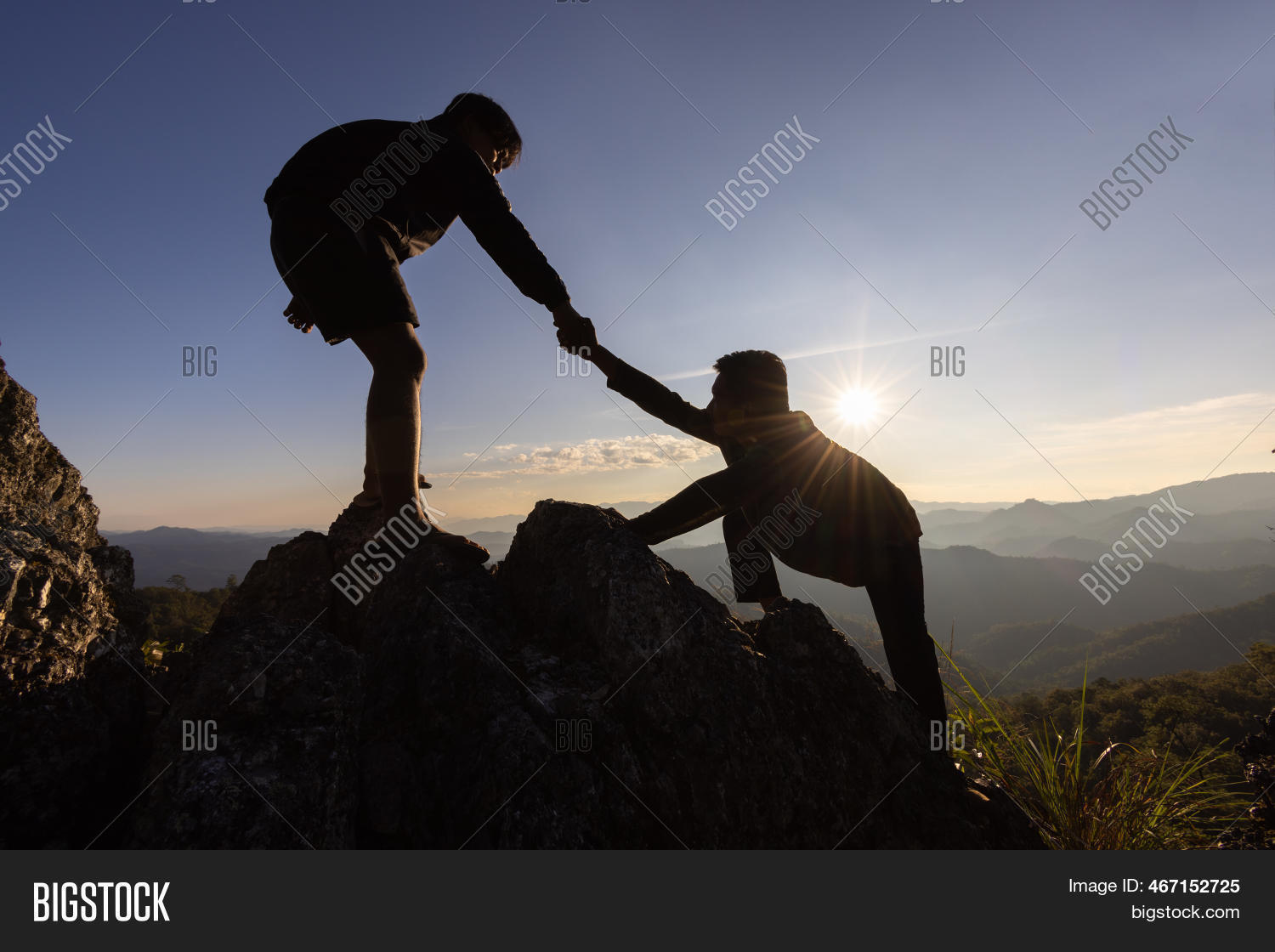 Silhouette Helping Image & Photo (Free Trial) | Bigstock