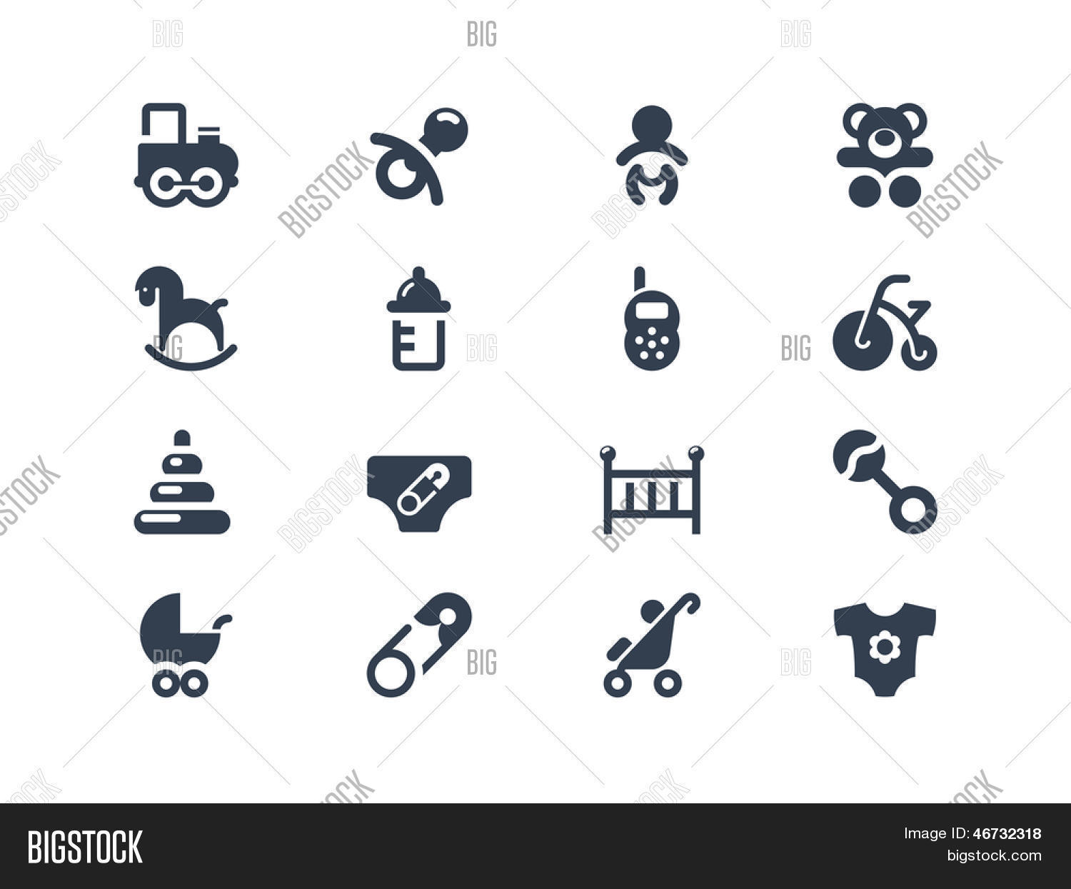 Vector y foto Iconos De Bebé (prueba gratis) | Bigstock
