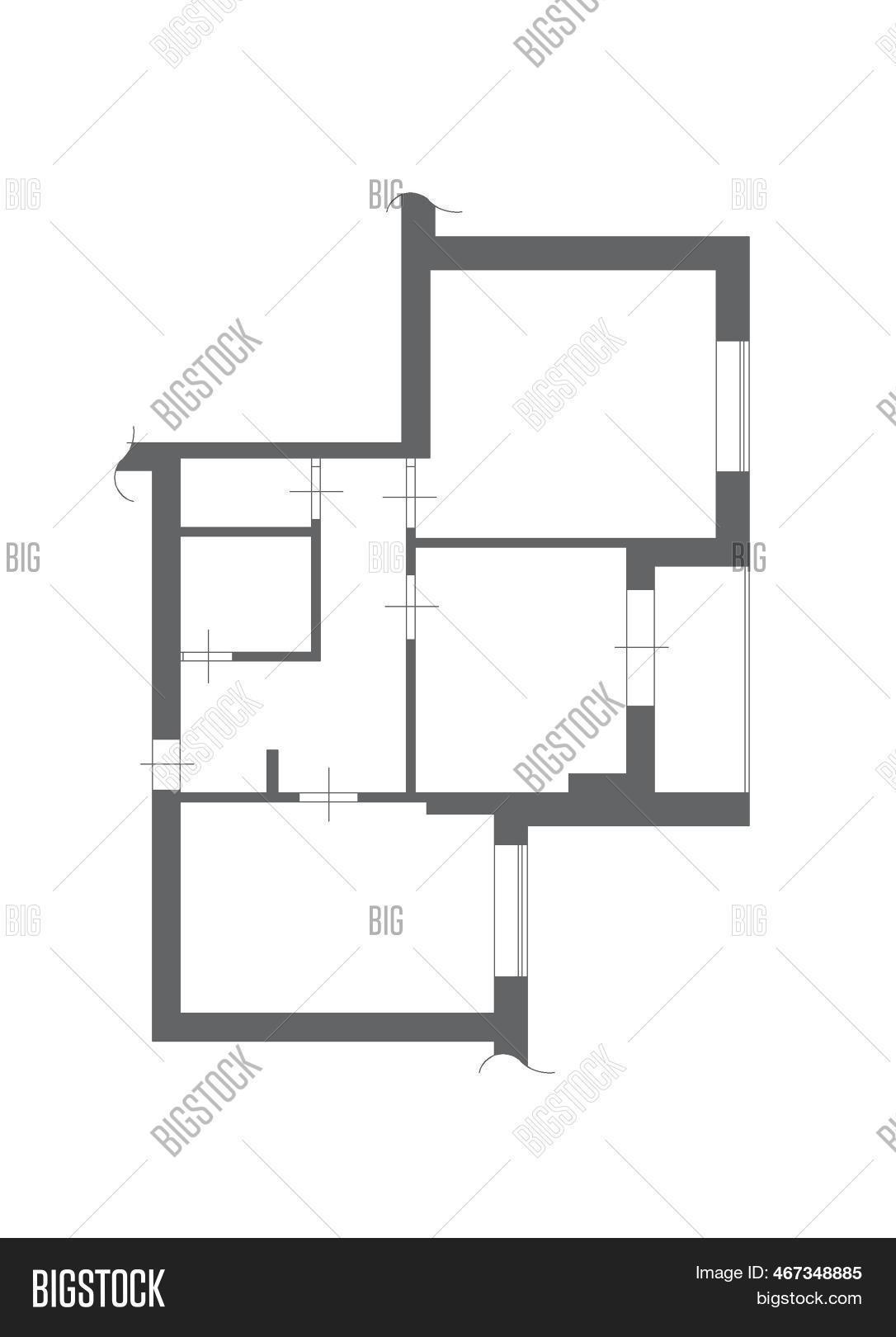 Blueprint House Floor Image & Photo (Free Trial) | Bigstock