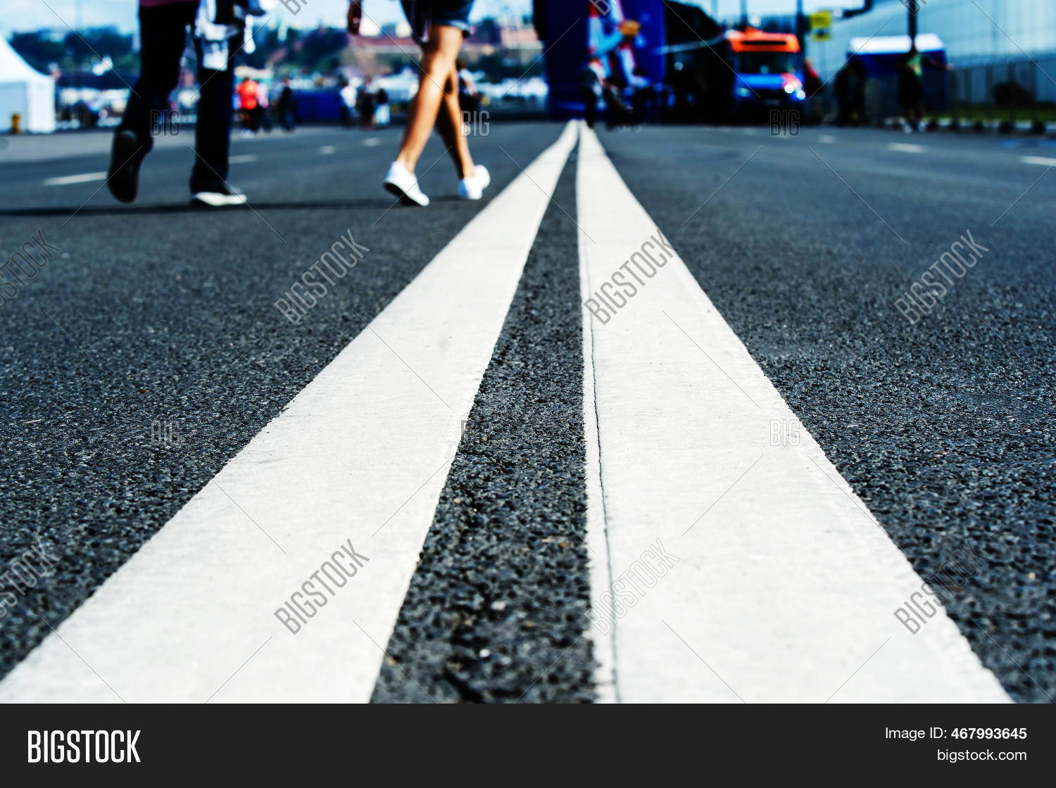 Road Markings Double Image & Photo (Free Trial) | Bigstock