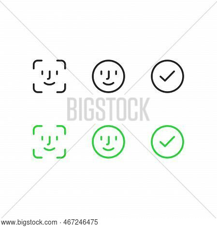 Face Id Icons. Face Vector & Photo (Free Trial) | Bigstock