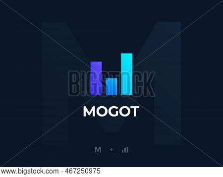 M Growth Graph Logo Vector & Photo (Free Trial) | Bigstock