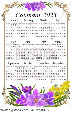 Calendar Spring Vector & Photo (Free Trial) | Bigstock