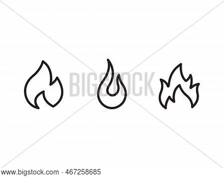 Fire Flames Outline Vector & Photo (Free Trial) | Bigstock