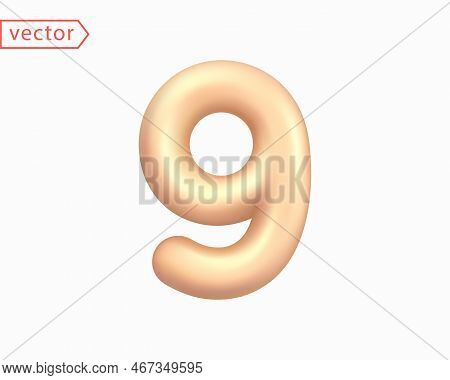 3d Golden Number 9. Vector & Photo (Free Trial) | Bigstock