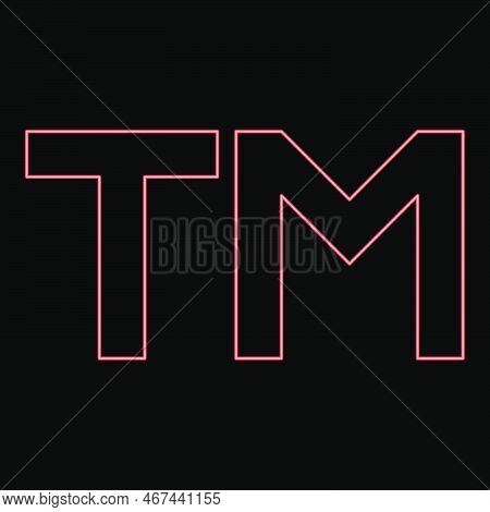 Neon Tm Letter Vector & Photo (Free Trial) | Bigstock