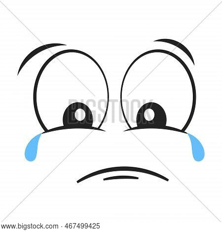 Cartoon Crying Face. Vector & Photo (Free Trial) | Bigstock