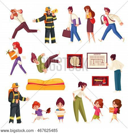 Evacuation Cartoon Vector & Photo (Free Trial) | Bigstock
