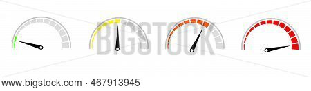 Speedometer Icon Set Vector & Photo (Free Trial) | Bigstock