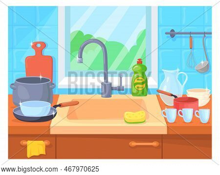 Clean Shiny Dishes Vector & Photo (Free Trial) | Bigstock