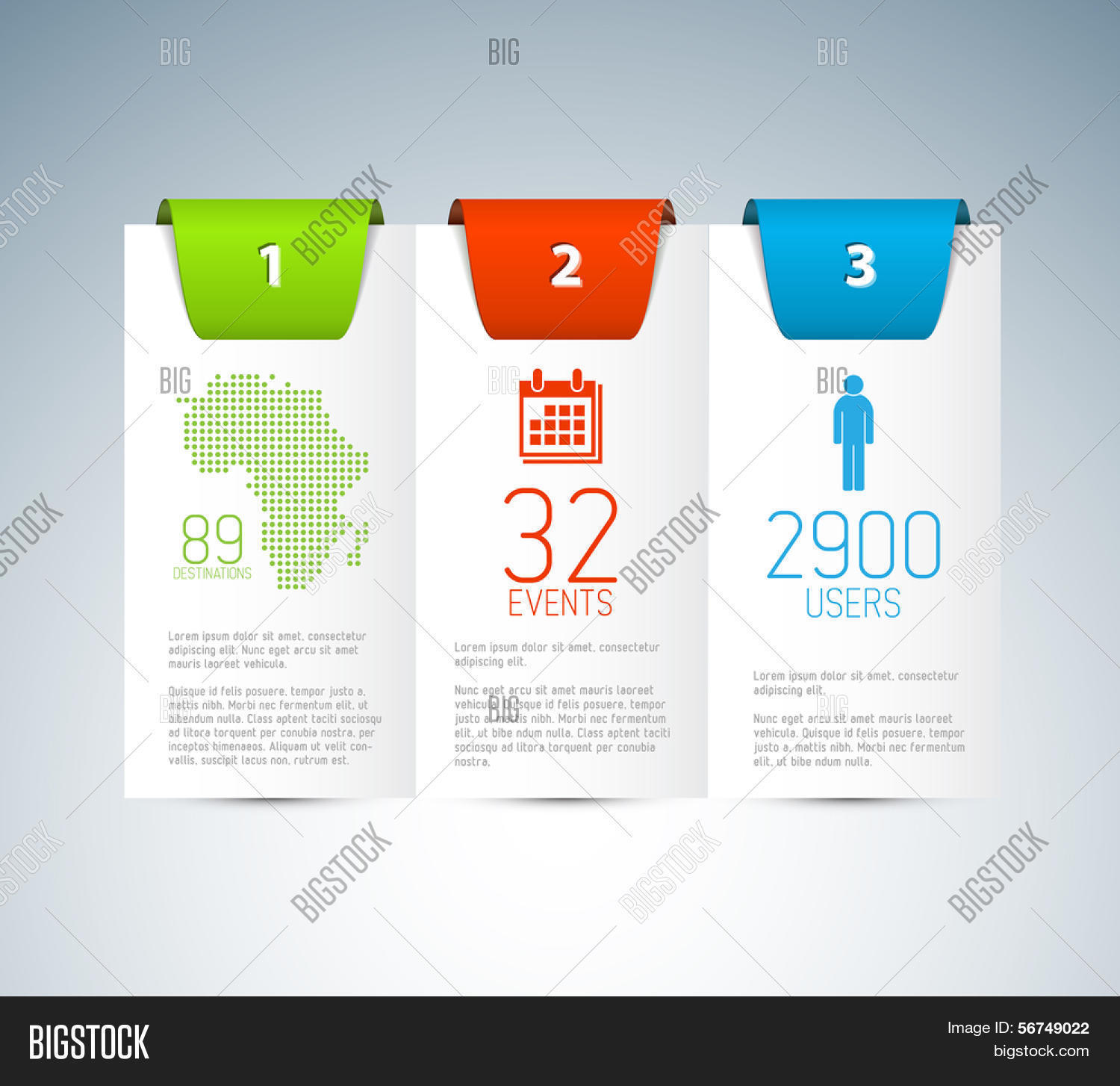 Numbered Vector Paper Vector & Photo (Free Trial) | Bigstock