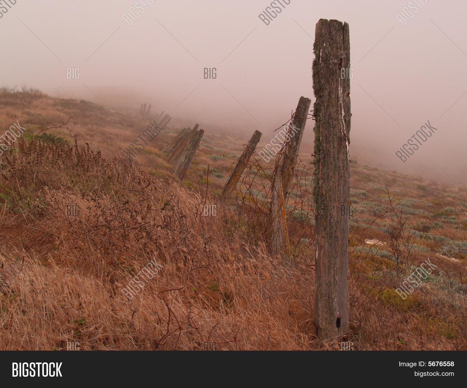 Rustic Foggy Fence Image & Photo (Free Trial) | Bigstock