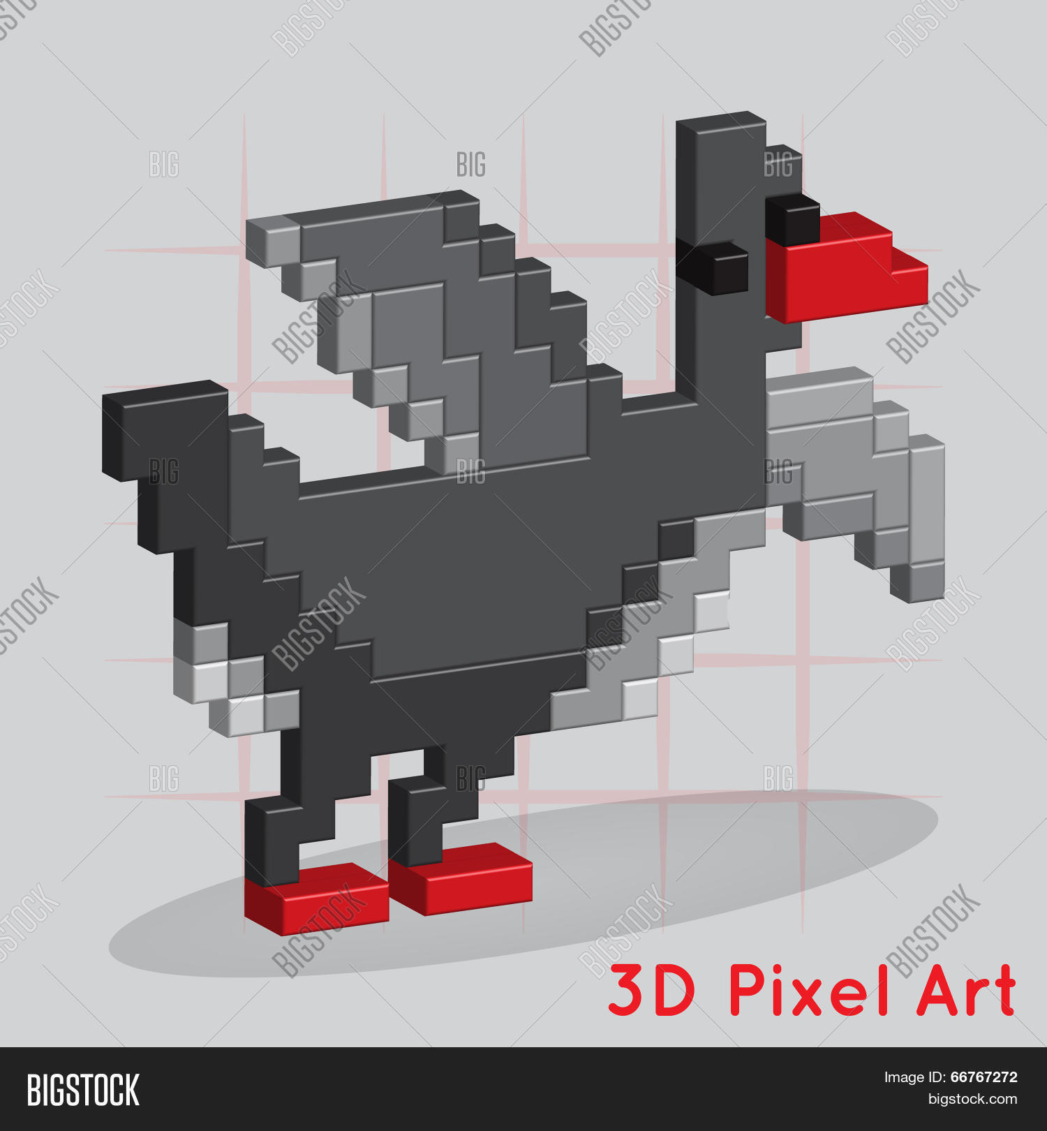 Cartoon Duck. Pixel Vector & Photo (Free Trial) | Bigstock