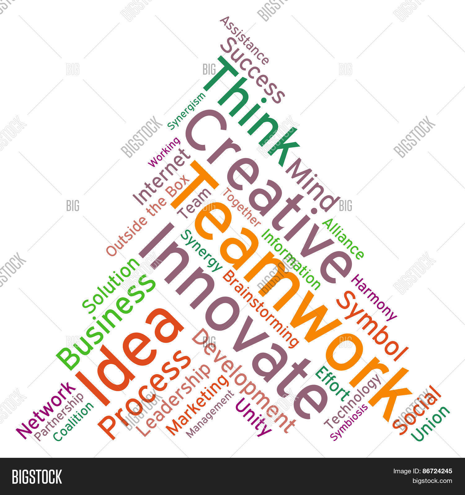 Teamwork Pyramid Word Image & Photo (Free Trial) | Bigstock