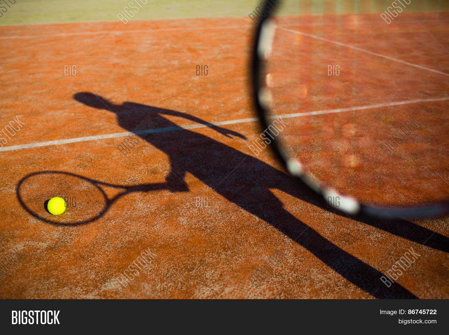 Shadow Tennis Player Image & Photo (Free Trial) | Bigstock