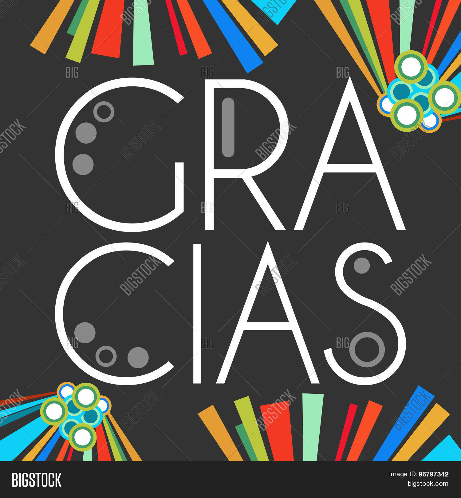 Gracias Dark Colorful Image & Photo (Free Trial) | Bigstock